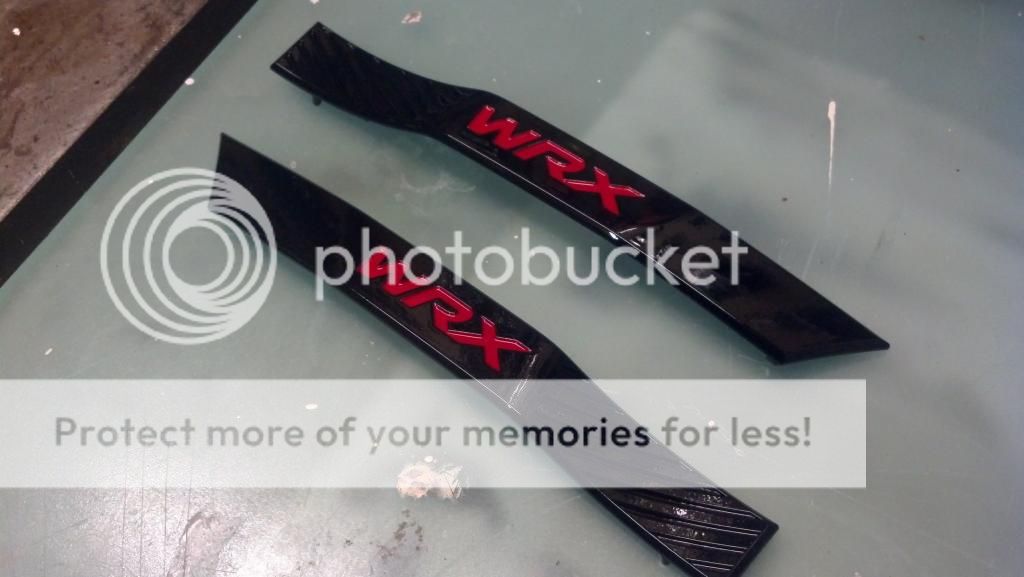 Red lettering on WRX / STI engraving on side panel | Page 3 | Subaru ...