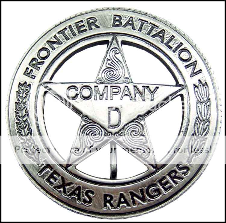 Replica Old West Texas Rangers Co D Badge Sass For Sale at GunAuction ...