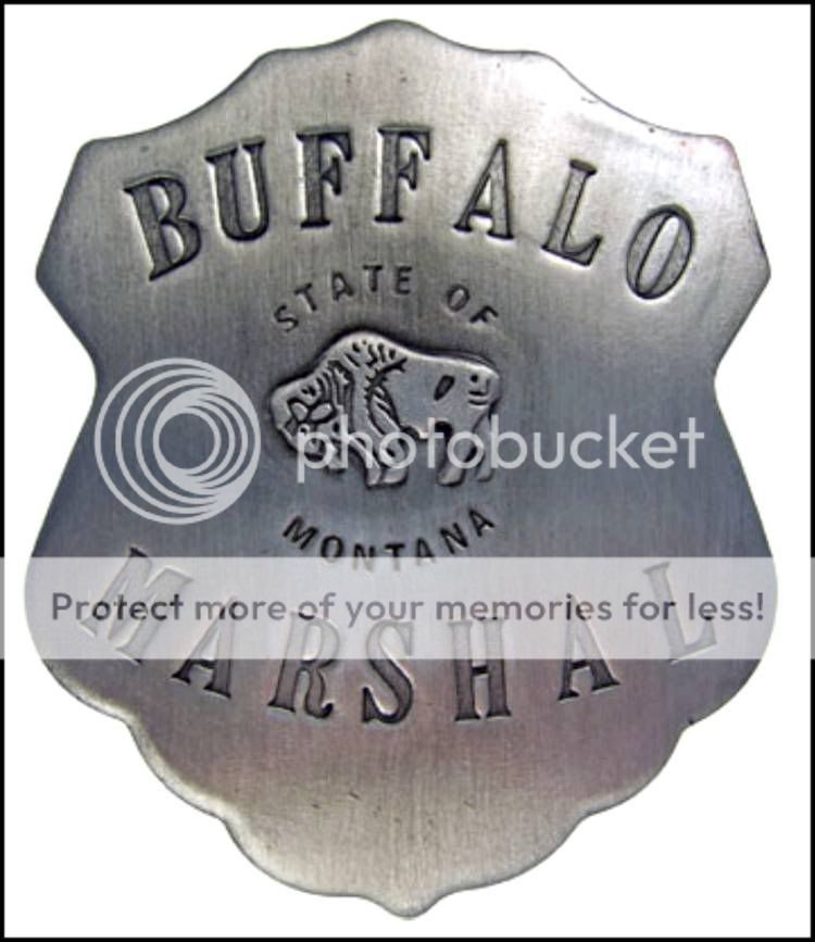 Replica Old West Buffalo Montana Marshal Badge New For Sale at ...