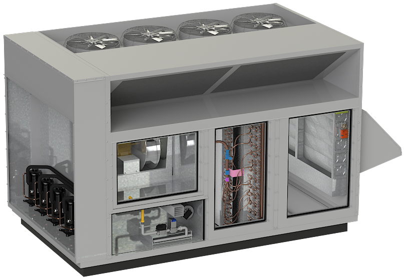 aaon rtu animation includes fans damper cooling gas heating cost $ 200 ...